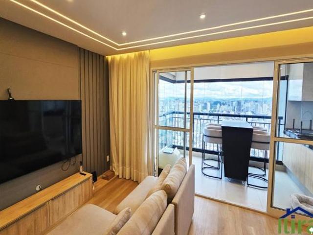 Apartamento mobiliado para venda de 72m² com 2 dormitórios sendo 1 suite e 1 vaga de garagem no Cond