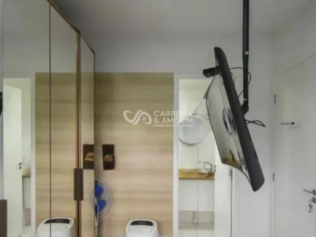Apartamento mobiliado para alugar, com 25m² 1 dormitório, sala, cozinha com armários, banheiro bom b