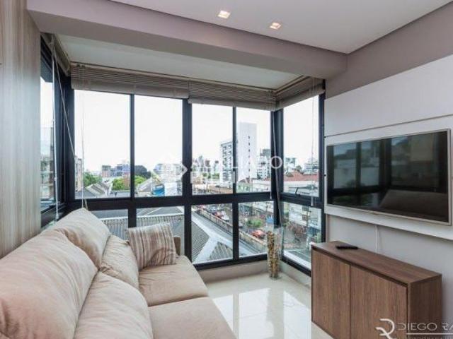 APARTAMENTO MOBILIADOR 01 DORMITÓRIO, SUÍTE, GARAGEM, ELEVADOR