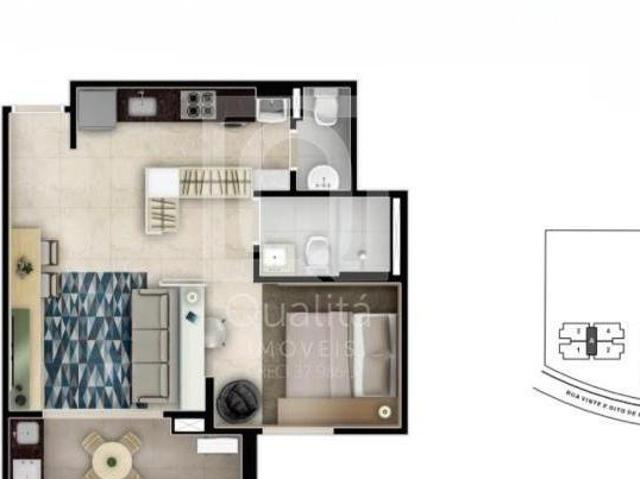 Apartamento moderno à venda no Condomínio Connect Planeta em Sorocaba