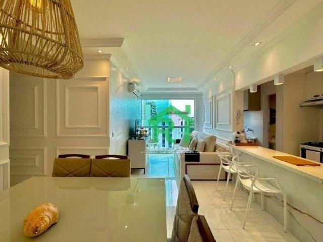 Apartamento moderno, 2 dormitórios 1 suíte, 1 vaga, lazer, Enseada, Guarujá/SP