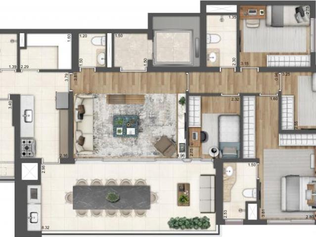 APARTAMENTO MUITO BEM LOCALIZADO E SERÁ ENTREGUE EM 2024