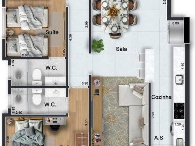 Apartamento na Guilhermina, Praia Grande SP