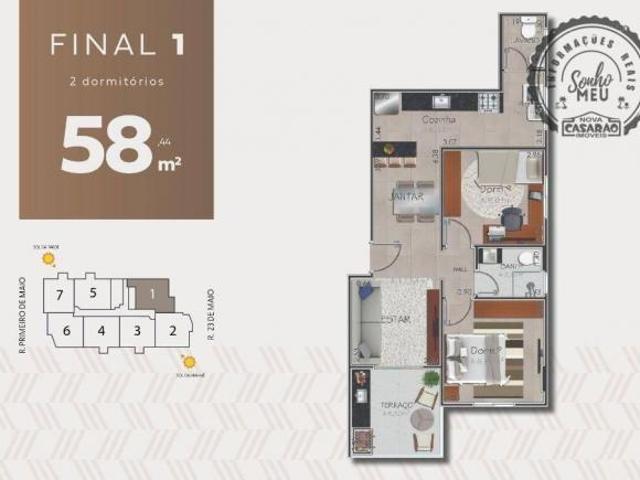 Apartamento na Mirim Praia Grande/SP
