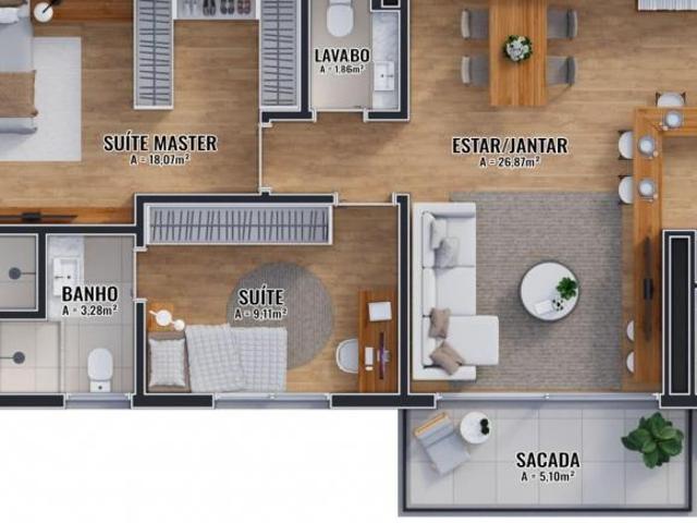 Apartamento na Planta com 2 Suítes e 2 Vagas na Tristeza, Porto Alegre