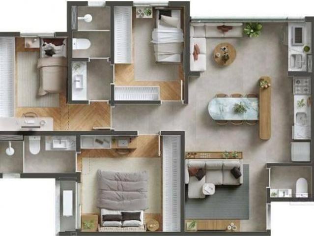 Apartamento na planta com 3 suítes à venda, 76 m² por R$ 806.000 Parque Industrial São José dos