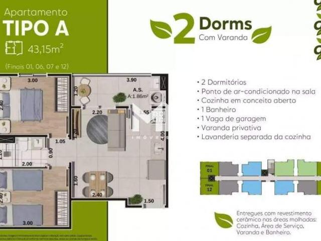 Apartamento na planta à venda, 2 quartos, 1 vaga, Green Life Residence Sorocaba/SP