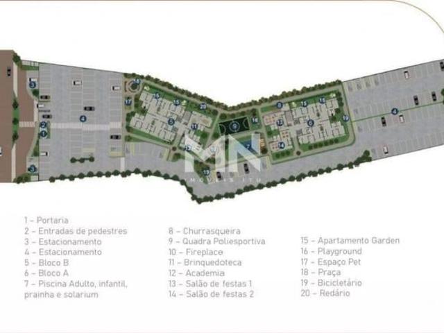 Apartamento na planta à venda, 2 quartos, 1 suíte, 1 vaga, Edifício Residencial Altos do Itaim Itu