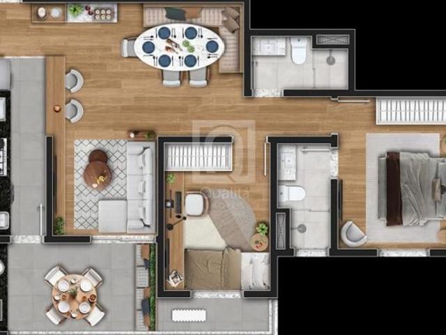 Apartamento na planta Essência Campolim Sorocaba 71,77m²