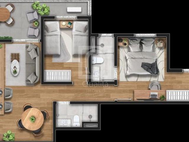 Apartamento na planta Essência Campolim Sorocaba 73,67 m²
