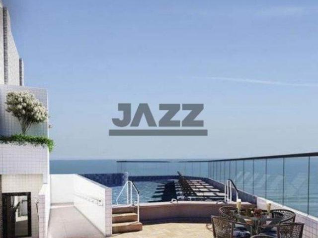 Apartamento na Planta frente mar com lazer no terraço Praia Grande