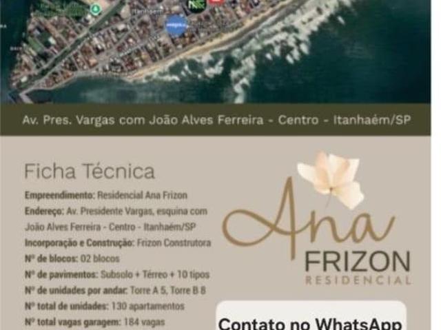 Apartamento na Planta para Venda em Itanhaém, Centro, 2 dormitórios, 1 suíte, 2 banheiros, 1 vaga