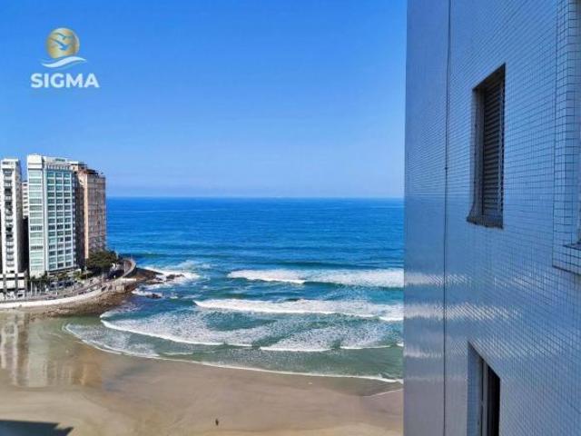 Apartamento na praia Vista para o mar 3 suítes 1 vaga área para espaço gourmet Pitangueiras Guarujá