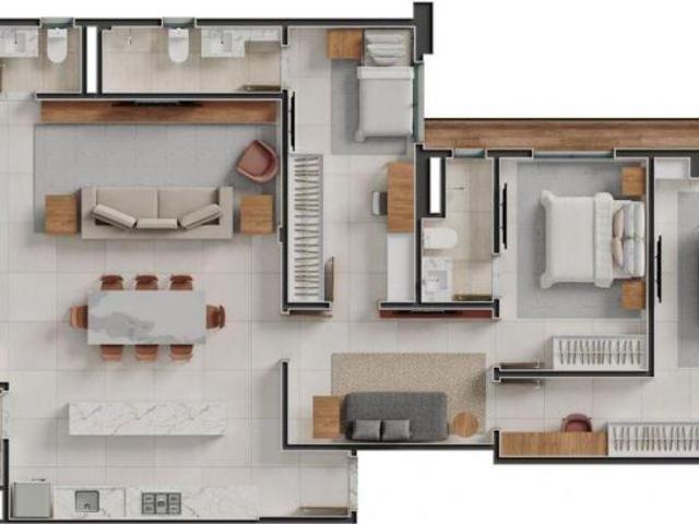 Apartamento nascente de 108 m², piscina privativa e 3 suítes em andar alto no Setor Bueno Goiânia GO