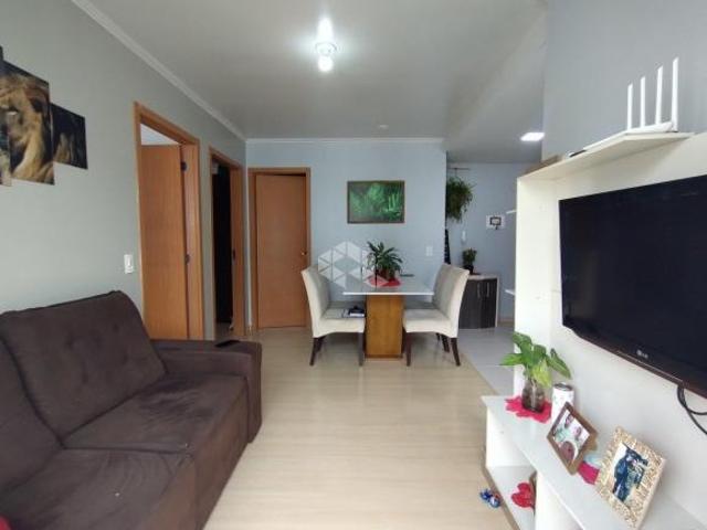 Apartamento no bairro São José com 2 dormitórios, sala e cozinha conjugados, banheiro e sacada