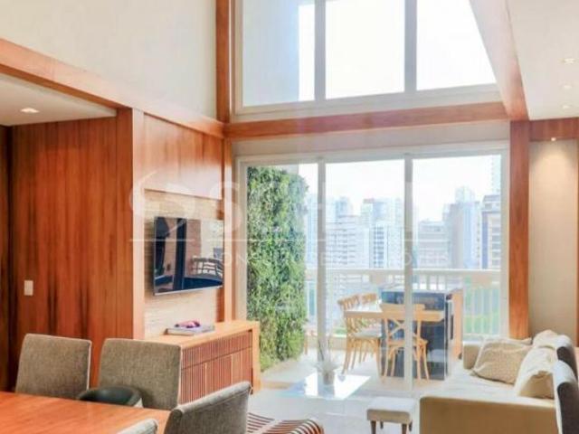 APARTAMENTO NO BROOKLIN 121M² 3 QUARTOS SENDO 1 SUÍTE 2 VAGAS MOBILIADO EM ANDAR ALTO
