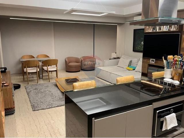 Apartamento no Brooklin com 85 metros 1 dormitório com suíte sala com escritório mobiliado