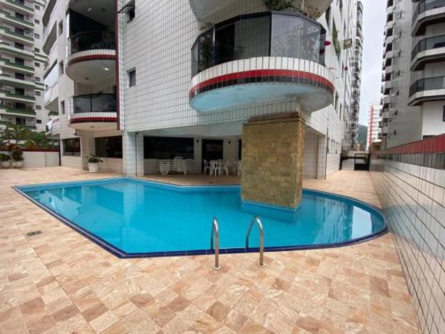APARTAMENTO NO CANTO DO FORTE, 02 QUARTOS, 02 SACADAS, MOBILIADO, 300M DA PRAIA