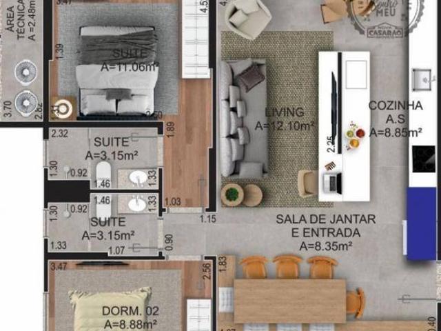 Apartamento no Canto do Forte Praia Grande/SP