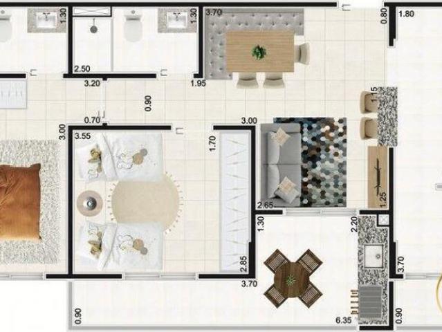 Apartamento no Caiçara