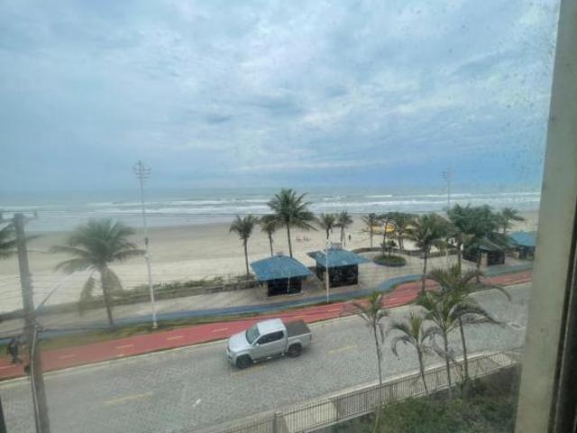 apartamento no centro de mongaguá frente mar com vista mar definitiva