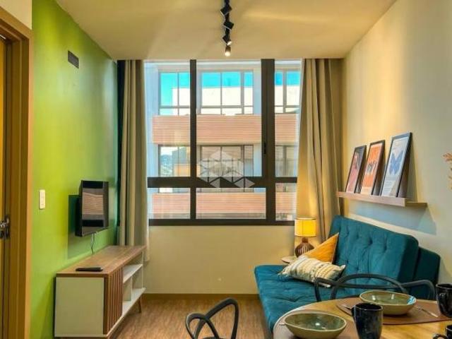 Apartamento no Centro Santa Maria RS, novo, mobiliado, 1 quarto com churrasqueira
