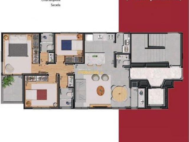 Apartamento no Edifício Toletino 3 quartos