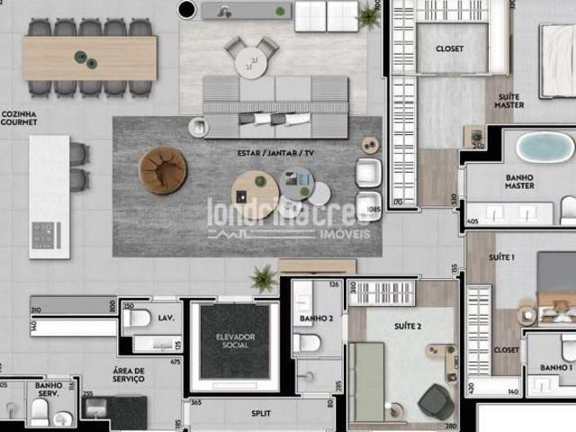 Apartamento no Edifício Átrio Gleba Fazenda Palhano, Londrina, PR