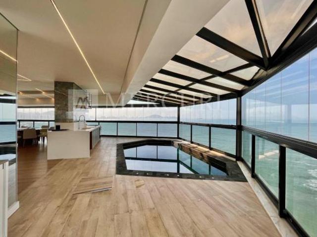 Apartamento no Guarujá, Astúrias, Frente Mar com Piscina Privativa, 4 Suítes Mercuri Imóveis Imob
