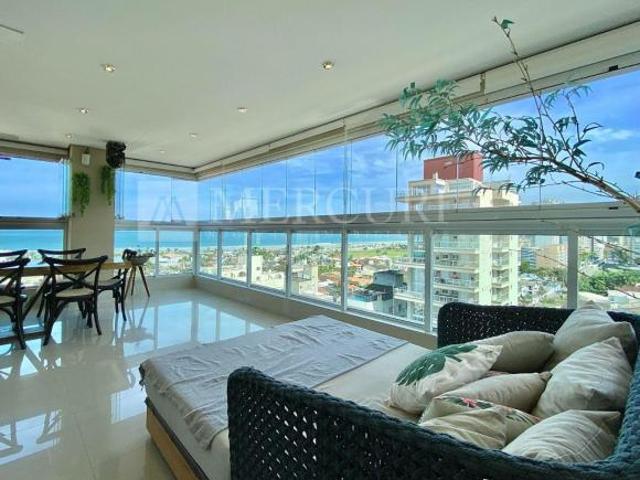 Apartamento no Guarujá, Enseada, 3 Quartos, Sala Integrada e Varanda Gourmet Mercuri Imóveis Imo