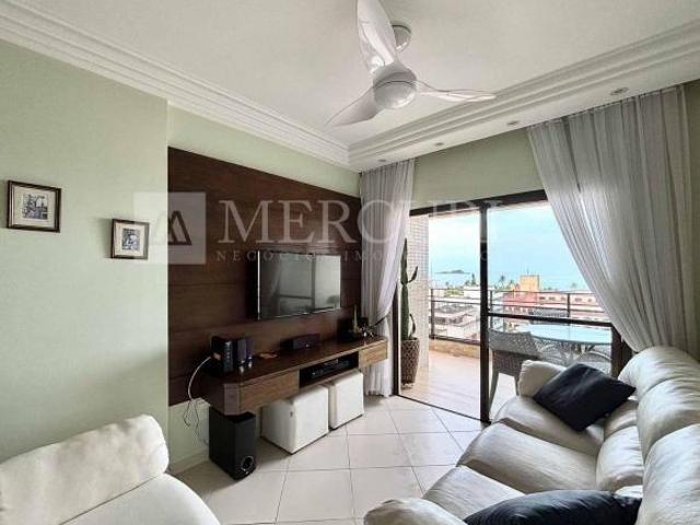 Apartamento no Guarujá, Enseada, 3 Quartos, Sendo 2 Suítes e Varanda com Vista Parcial para o Mar