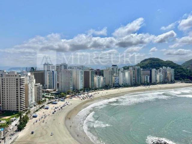 Apartamento no Guarujá, Jardim Astúrias, Vista para o Mar, Prédio com Lazer Mercuri Imóveis Imob