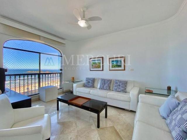 Apartamento no Guarujá, Pitangueiras, 4 Quartos, Sendo 2 Suítes e Sacada com Vista Total para o Mar