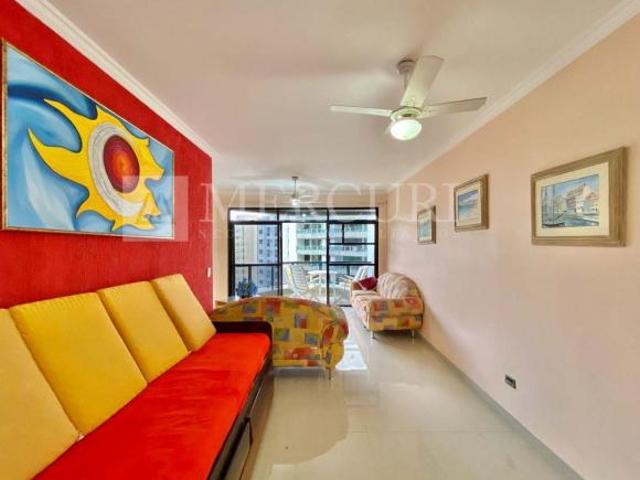 Apartamento no Guarujá, Pitangueiras, 3 Quartos, Sendo Suítes e Sacada com Vista Urbana Mercuri Im