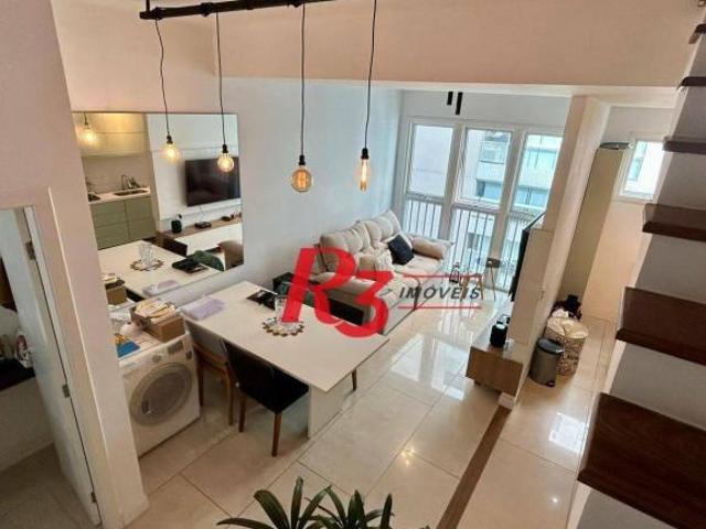 Apartamento no Loft Santos com 2 dormitórios à venda, 83 m² por R$ 800.000 Gonzaga Santos/SP