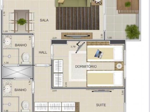 Apartamento novinho na Vila Tupi! 2Quartos com suíte