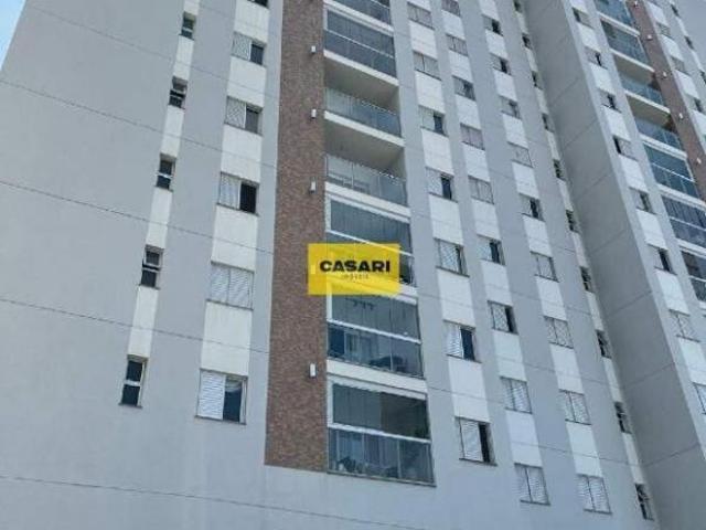 Apartamento novo, MAXI R Ramos Sbc, 2 quartos, varanda, 1 vaga coberta, 58m2 contra piso Rudge