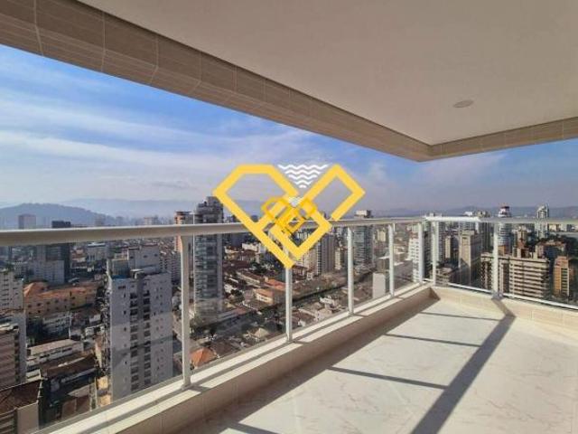 Apartamento novo no Gonzaga com 3 dormitórios andar alto