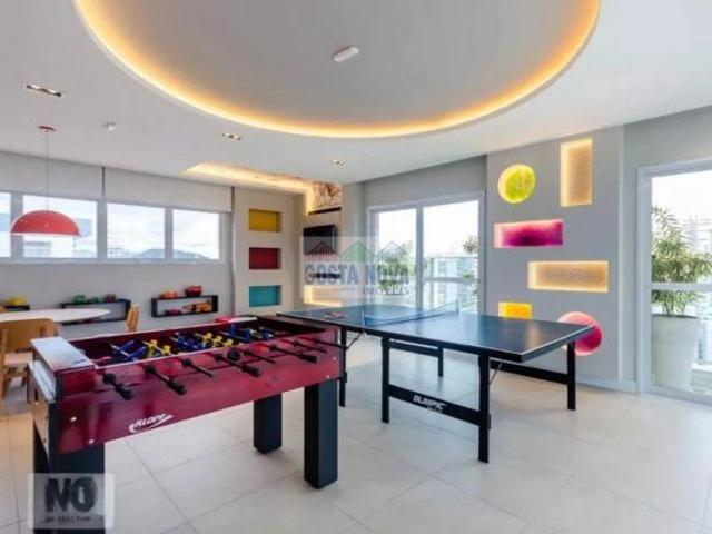 Apartamento novo a uma quadra da Praia, bairro Pompeia, 1 quarto, 1 banheiro, 1 vaga