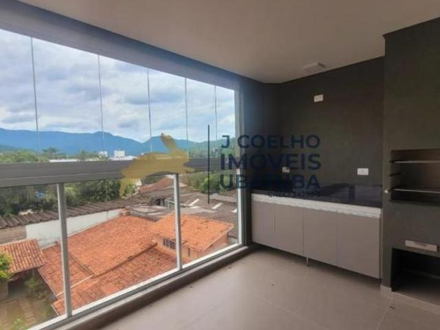 Apartamento novo a venda com 3 dormitórios, sendo 1 suíte + lavabo Centro Ubatuba SP Amplo