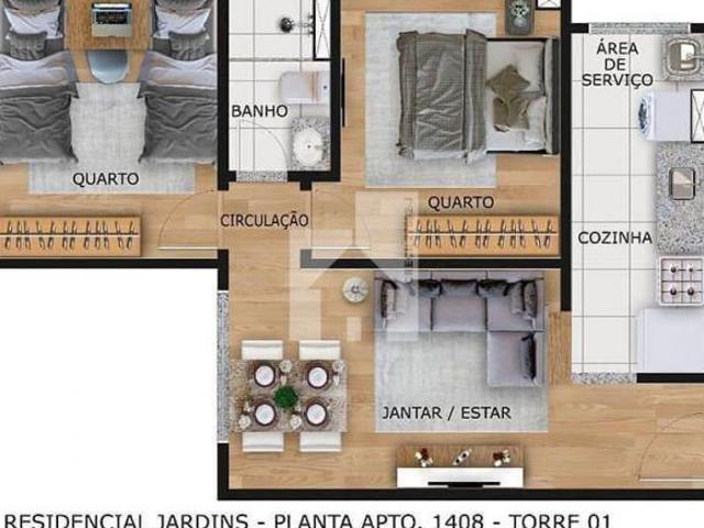 Apartamento NOVO com 2 dormitórios à venda, 44m² Residencial Jardins Engordadouro, Jundiaí, SP