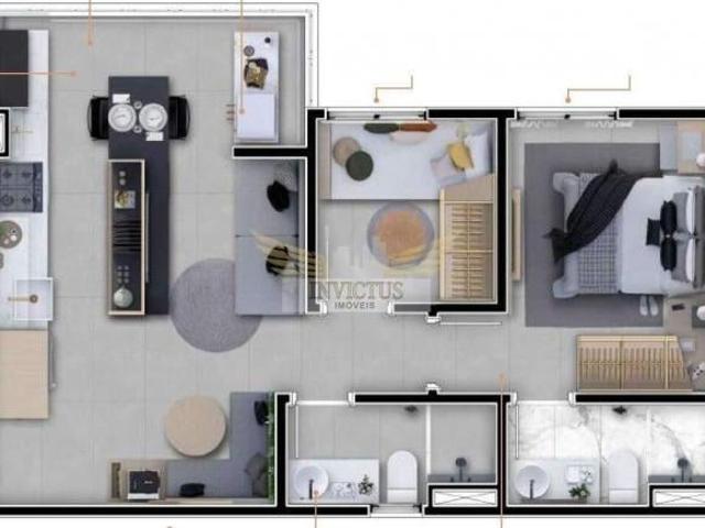 Apartamento NOVO com 2 Quartos no Residencial Horizonte para Comprar, 43m² Campestre, Santo André/