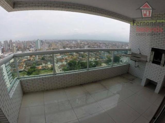 Apartamento novo frente rua com 3 dormitórios à venda, 92 m² por R$ 710.000 Canto do Forte Praia