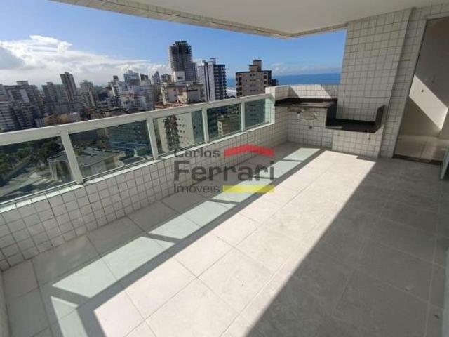 apartamento novo, 2 dormitórios,2 suites,lavabo,varanda gourmet,vista total praia e serra, todo em p