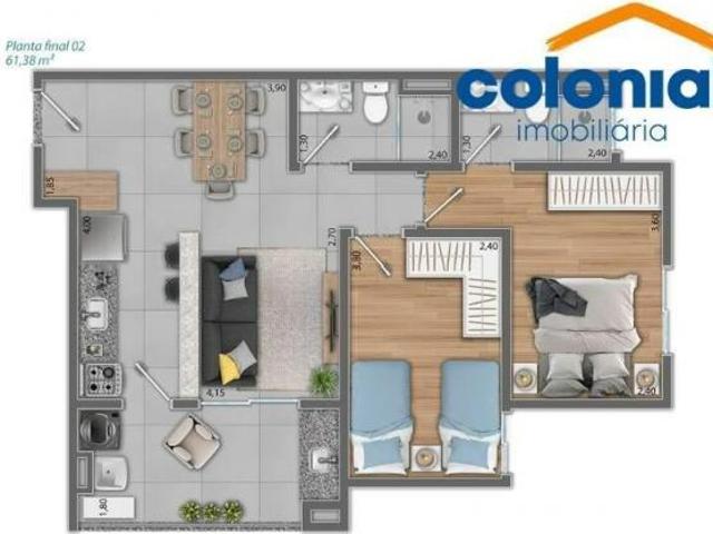 APARTAMENTO NOVO 2 QUARTOS SENDO 1 SUÍTE NO NEXUS RESIDENCE, TORRES DE SÃO JOSÉ
