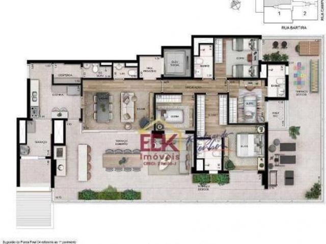 Apartamento Ode Perdizes / SP 238m² 4 Dormitórios 2 vagas!