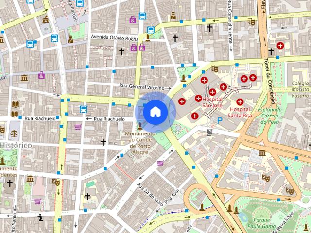 Apartamento para Aluguel Centro Histórico, 1 Quarto, 18 m² Porto Alegre