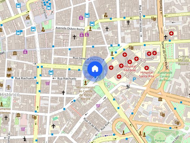 Apartamento para Aluguel Centro Histórico, 1 Quarto, 23 m² Porto Alegre