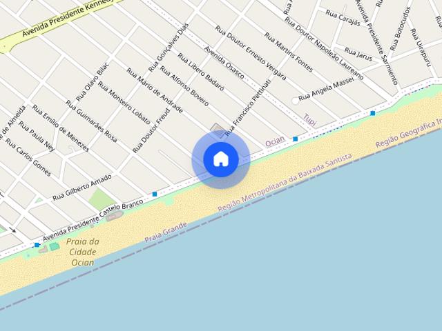 Apartamento para Aluguel Cidade Ocian, 1 Quarto, 41 m² Praia Grande