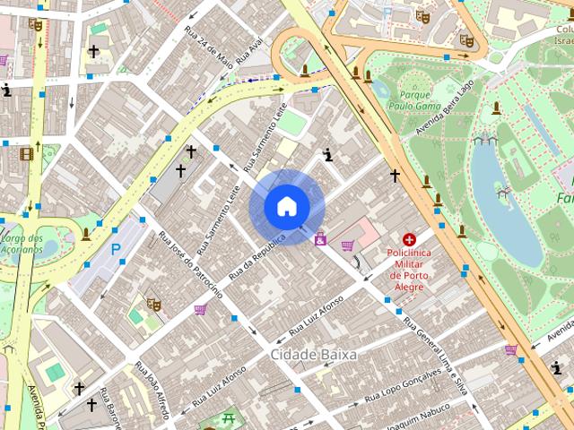 Apartamento para Aluguel Cidade Baixa, 1 Quarto, 26 m² Porto Alegre
